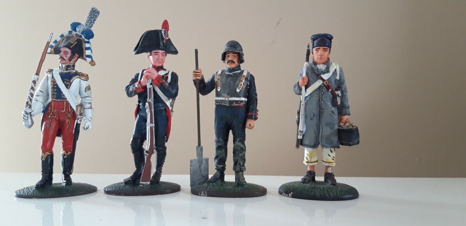 Del prado napoleonic wars waterloo 1:32 French infantry cavalry ba – whiffo