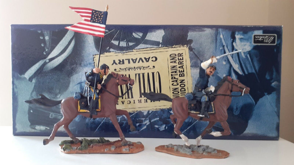 Britains 17371 acw union cavalry guidon flag boxed 1:32 – whiffo
